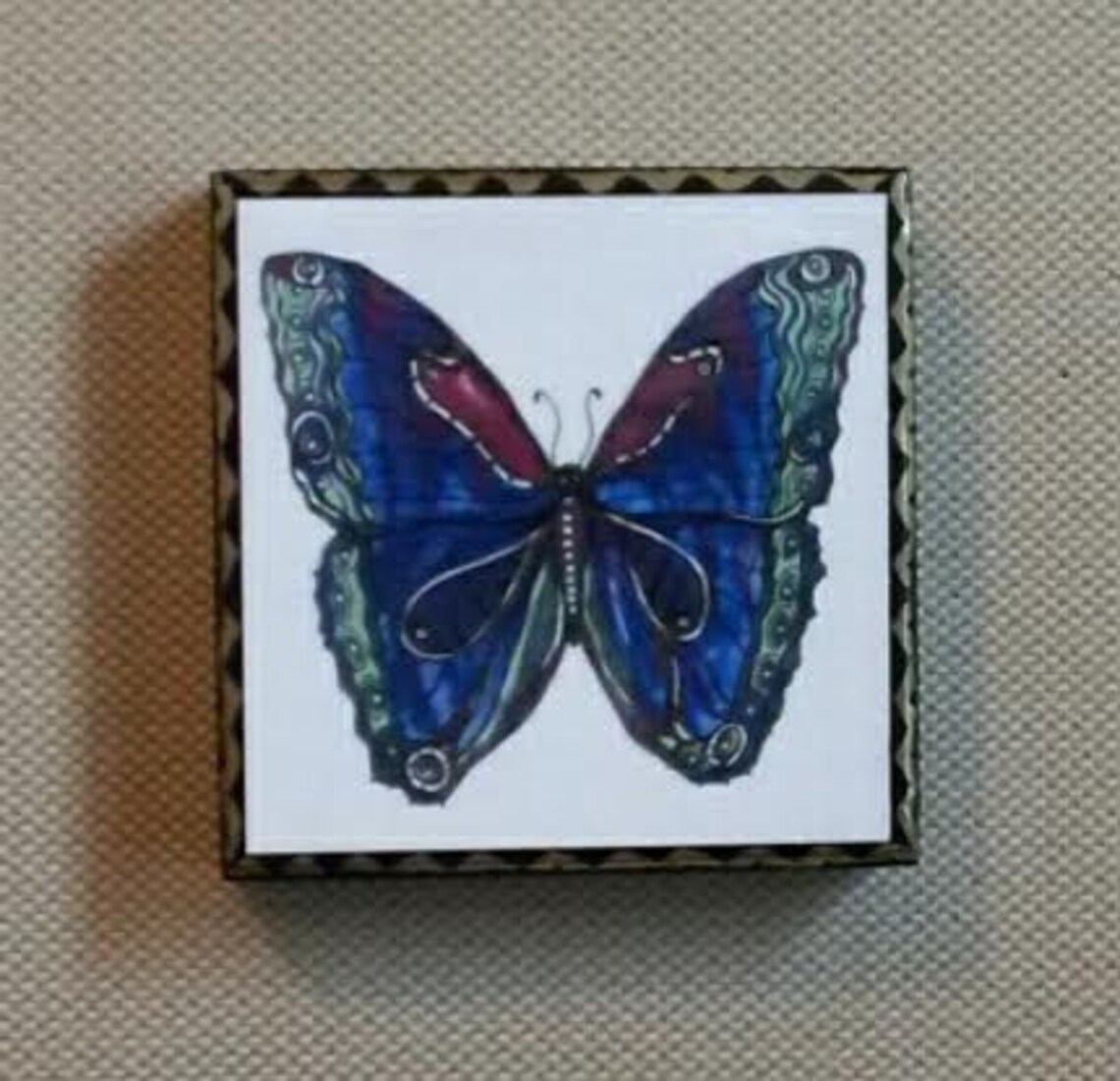 Blue Magic Butterfly Art Panel - Etsy