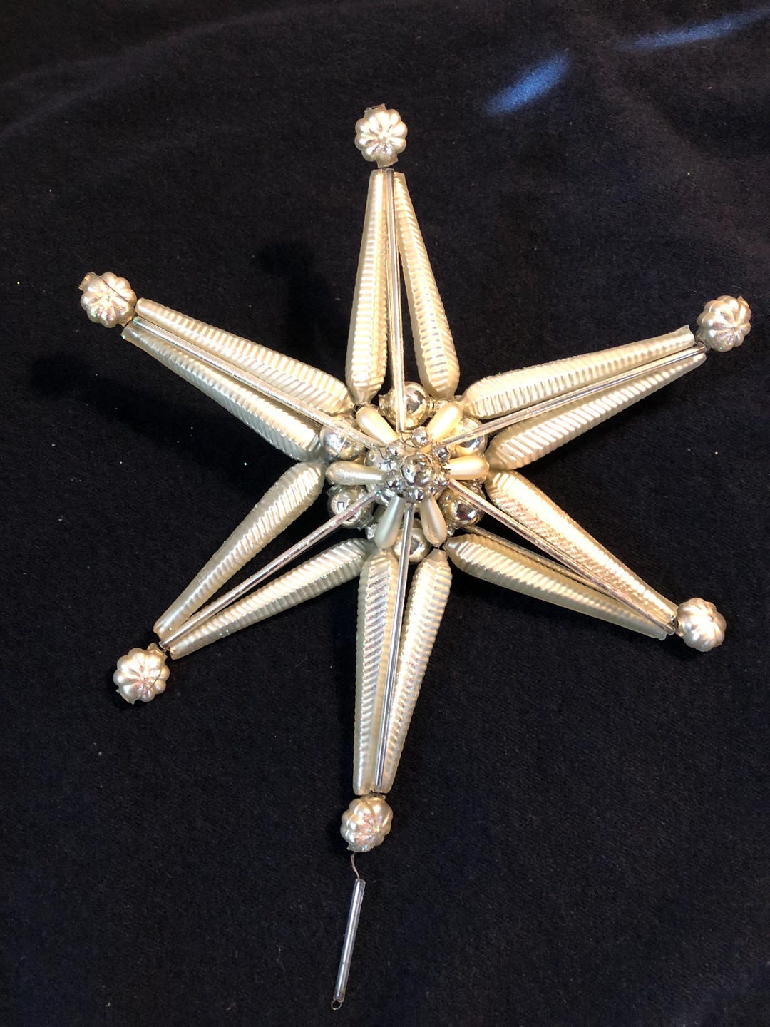 Vintage Christopher Radko 8” Star Tree Topper Ornament Window ...