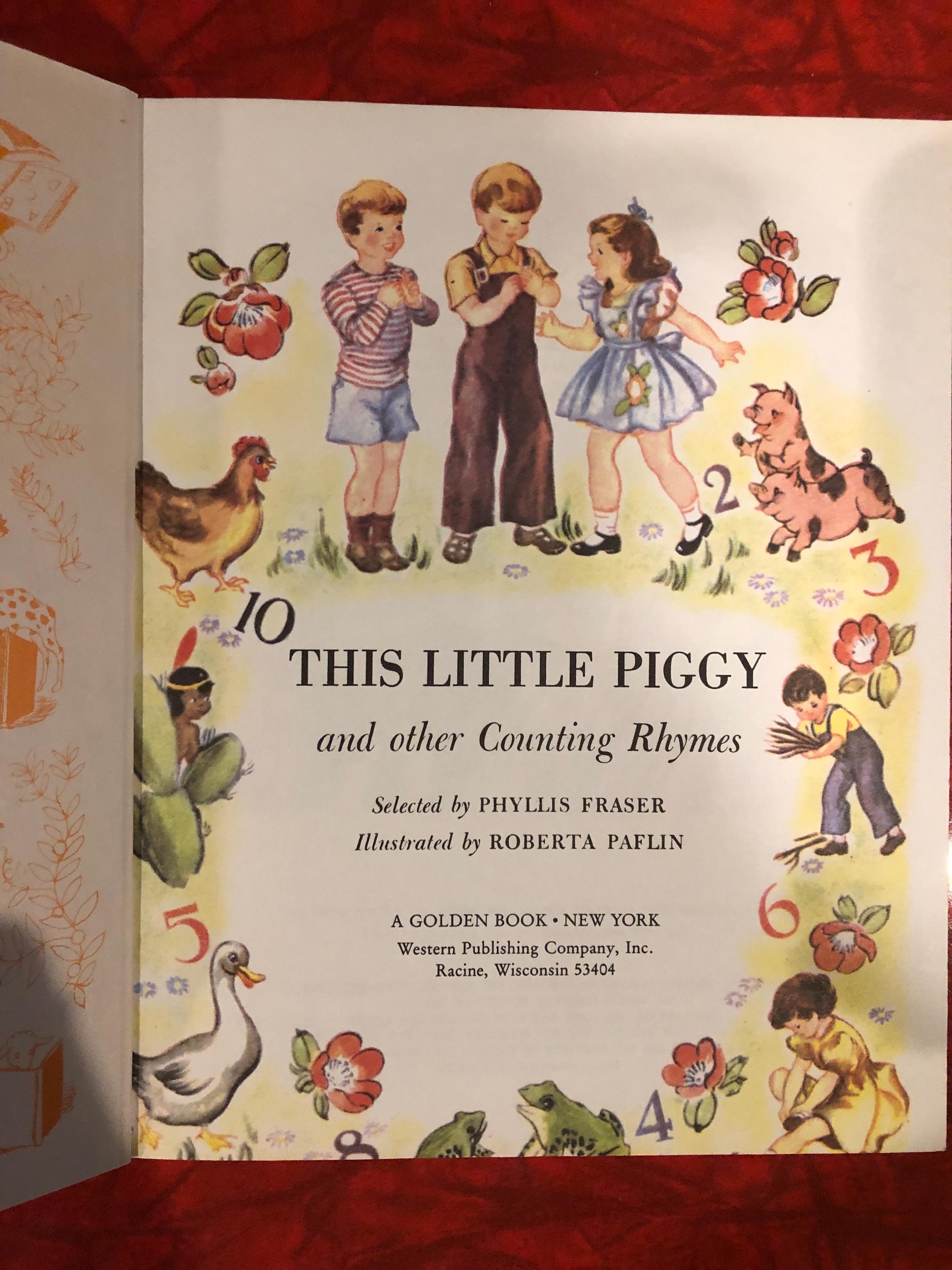 Vintage Little Golden Book This Little Piggy and Other Counting Rhymes ...