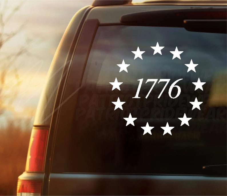 1776 Betsy Ross Stars Decal Patriotic American Flag Sticker ...