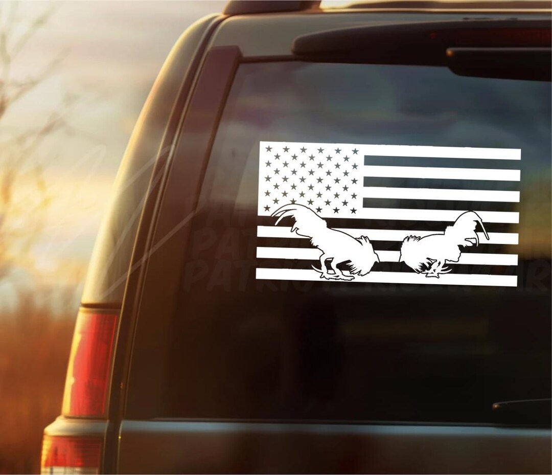 American Flag Gamefowl Cockfighting Rooster Decal Cockfighting Rooster ...