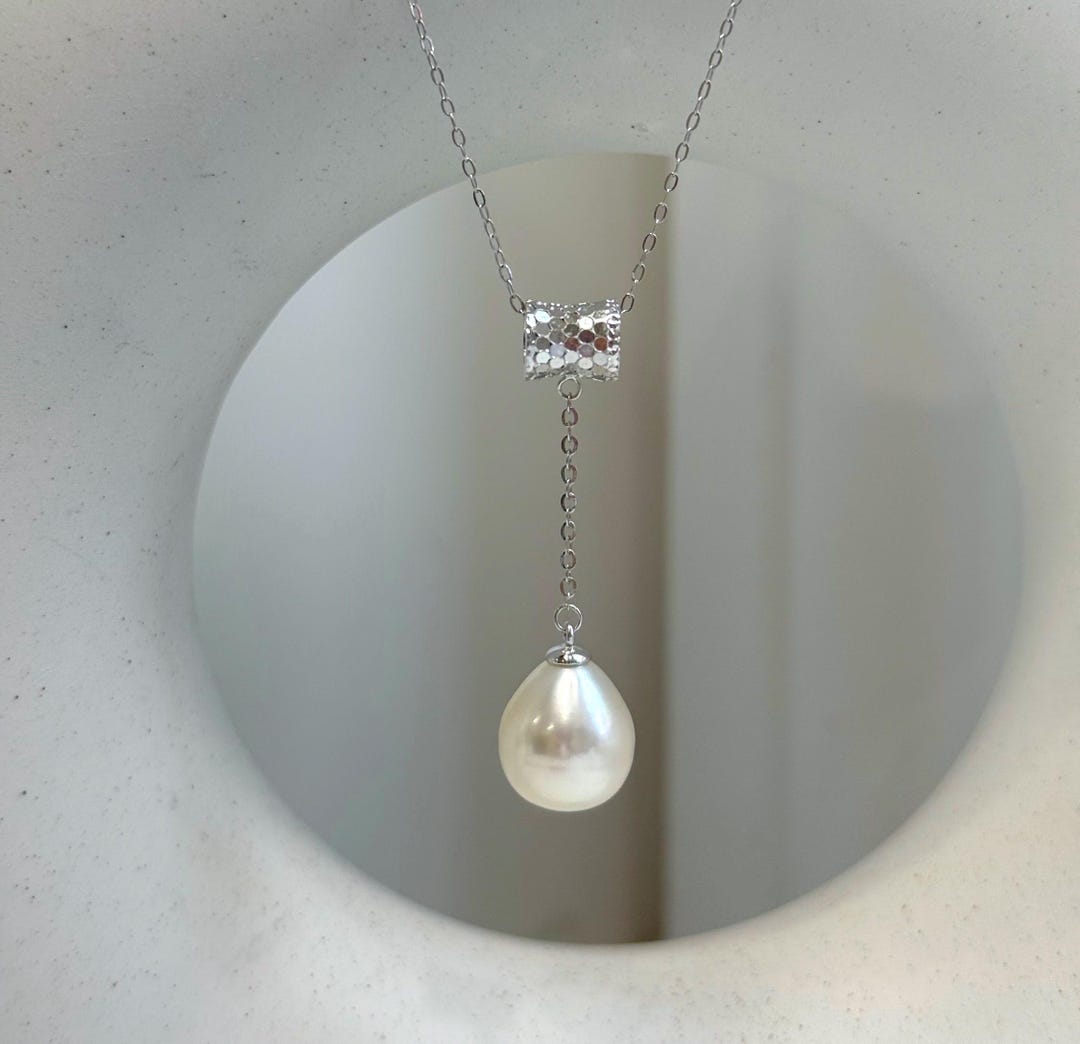 Australian Ocean White Pearl Pendant: Extreme Luster Mirrored Effect ...