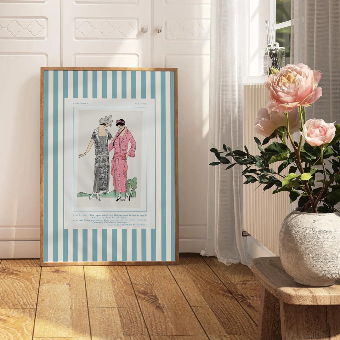 Vintage Fashion Magazine Cover Print, Fashion Wall Art, Bedroom Decor ...