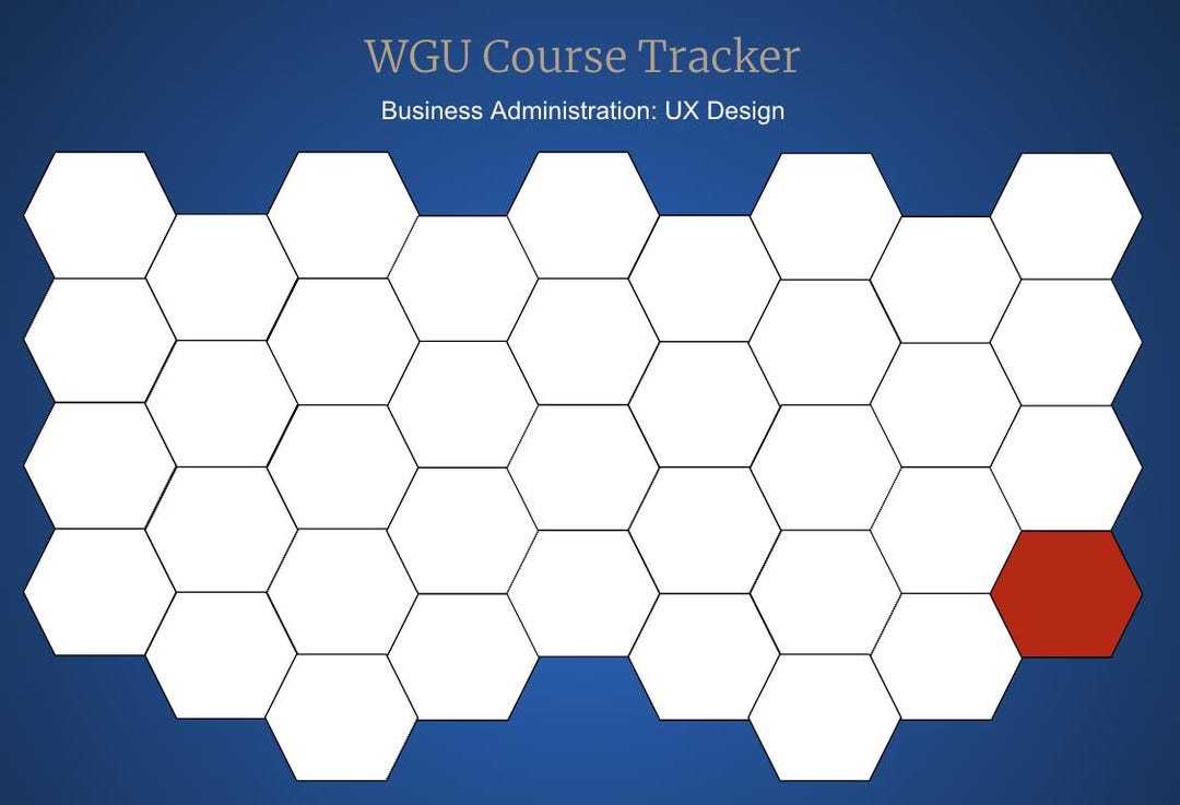 WGU UX Design Course Tracker - Etsy
