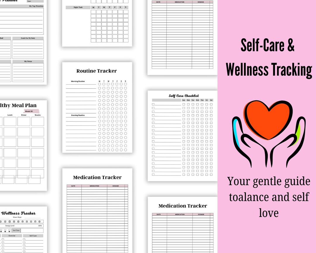 Printable Self Care & Wellness Tracker | Daily Habit Tracker, Routine ...