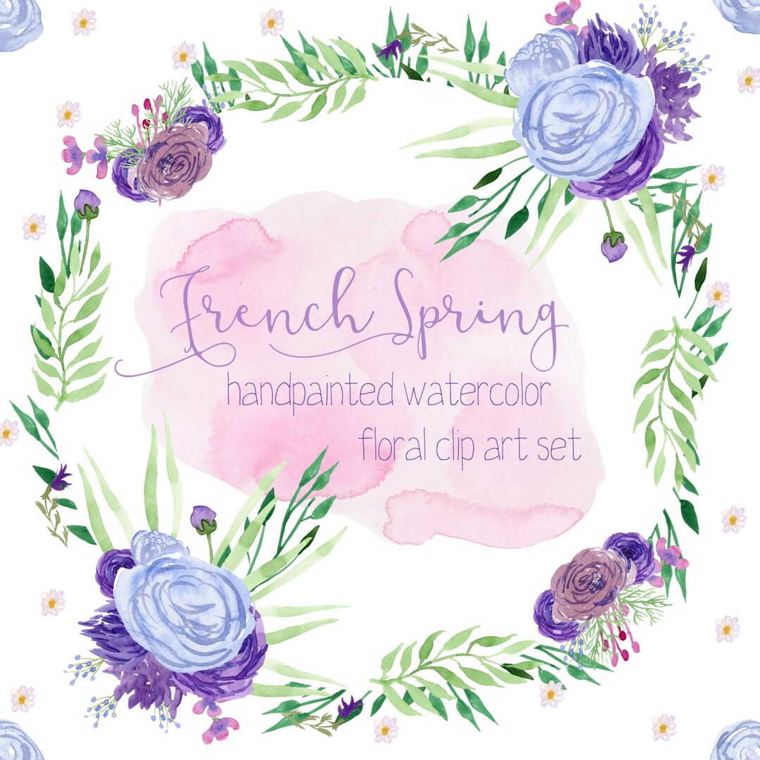 Floral Clip Art, Summer Clip Art, Easter Clipart, Watercolor Flower ...