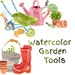 Watercolor Garden Tools, Gardening Clip Art, Tools Clipart, Springtime ...