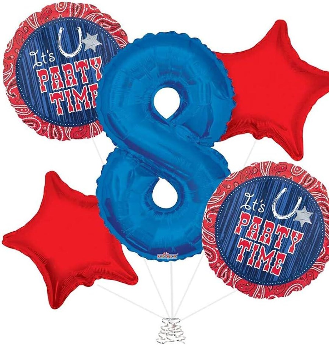 Party Time Bandana Balloon Bouquet - Etsy