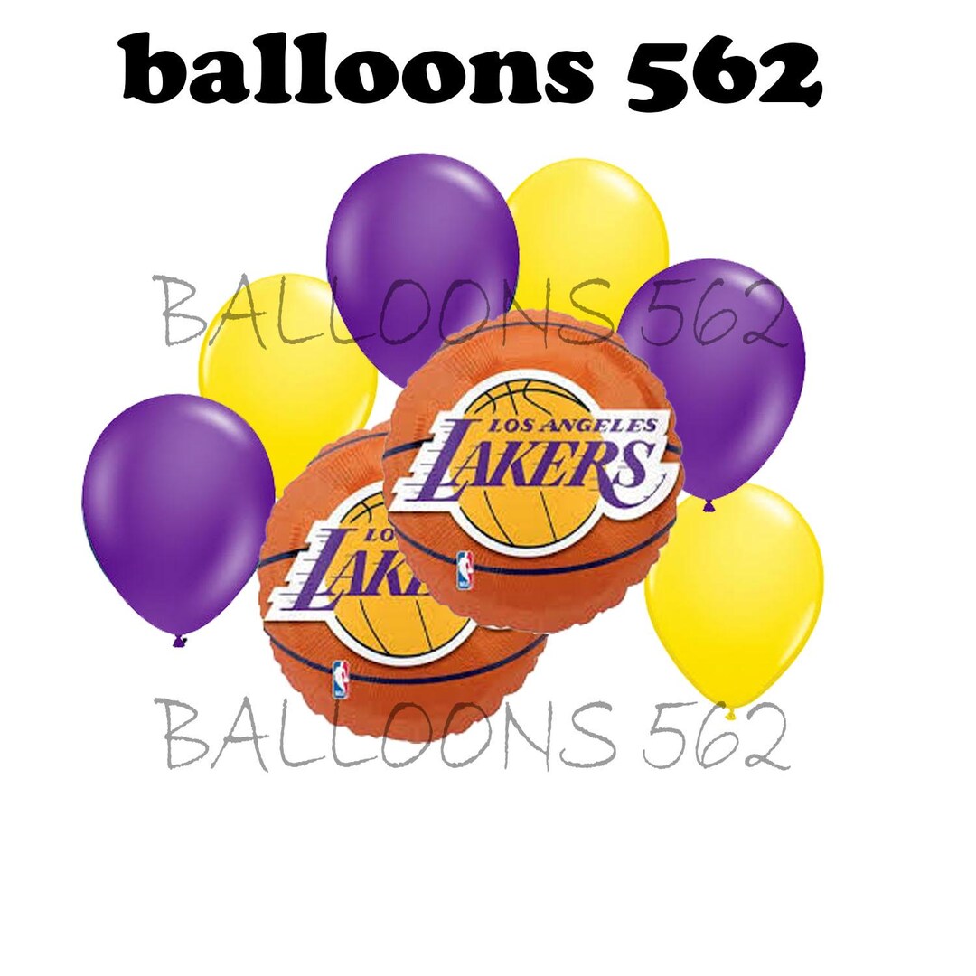 Los Angeles Lakers Basketball Balloon Bouquet - Etsy