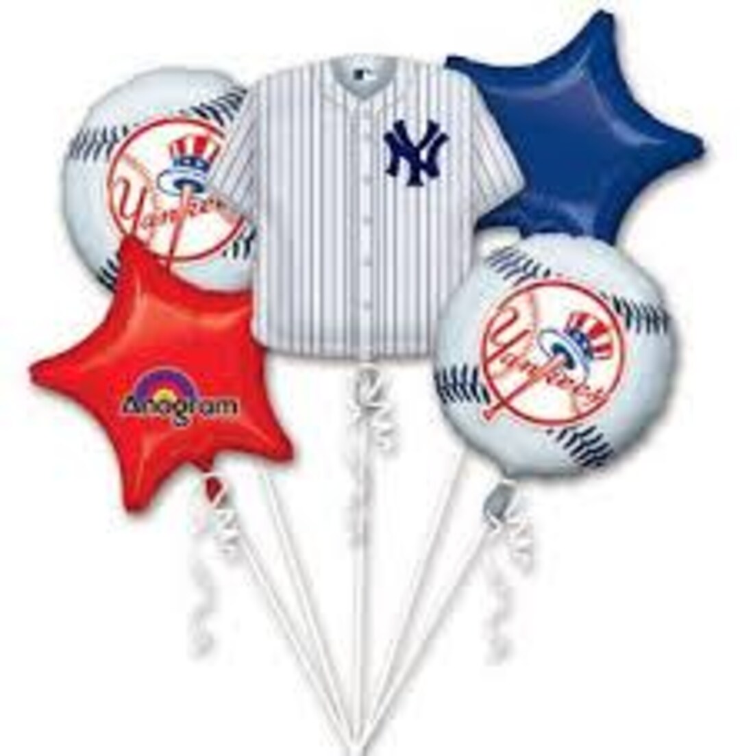 New York Yankees Baseball Balloon Bouquet - Etsy