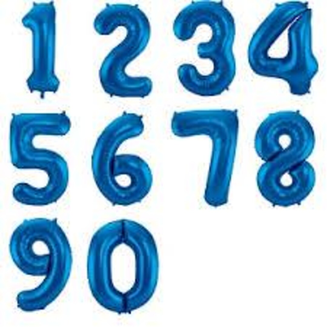34 Inch Number Balloon Royal Blue - Etsy