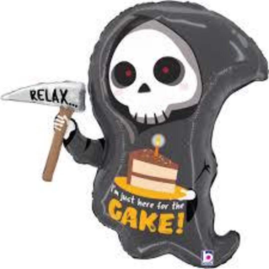 25 Inch Jumbo Balloon, Grim Reaper Cake - Etsy