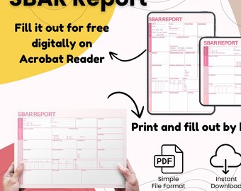 SBAR Report| SBAR Handover | Hospital Report Template | Nursing ...