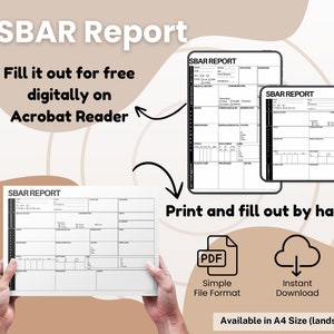 SBAR Report | SBAR Handover | Hospital Report Template | Nursing ...
