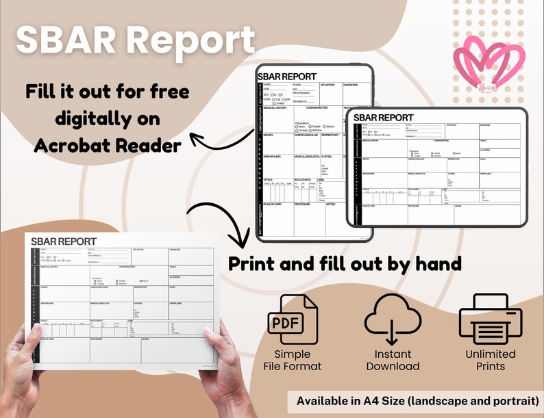 SBAR Report | SBAR Handover | Hospital Report Template | Nursing ...