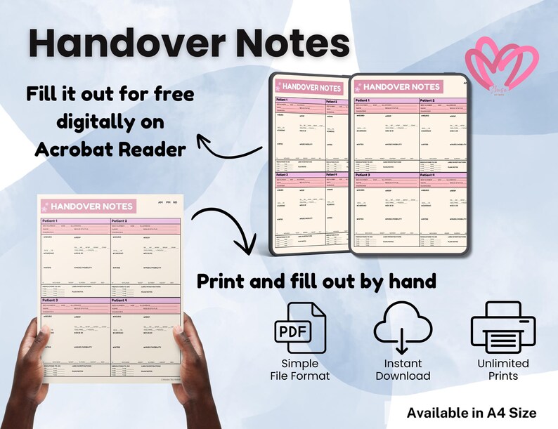 Handover Notes | Nursing Handover Notes | Nursing Care | Nursing ...