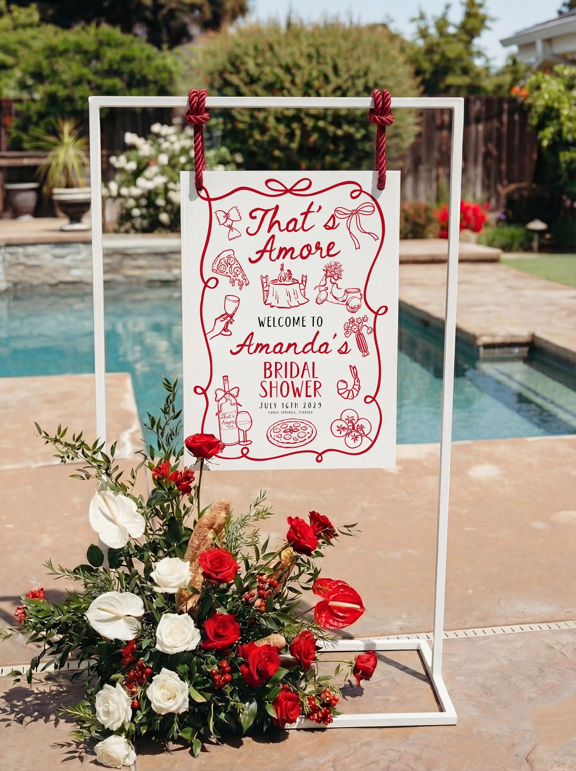 That's Amore Sign: Bridal Shower Welcome Sign Template #tam026 - Etsy