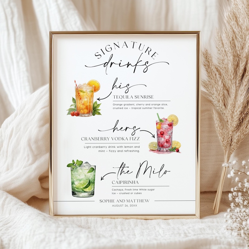 Custom Drink Sign - Etsy
