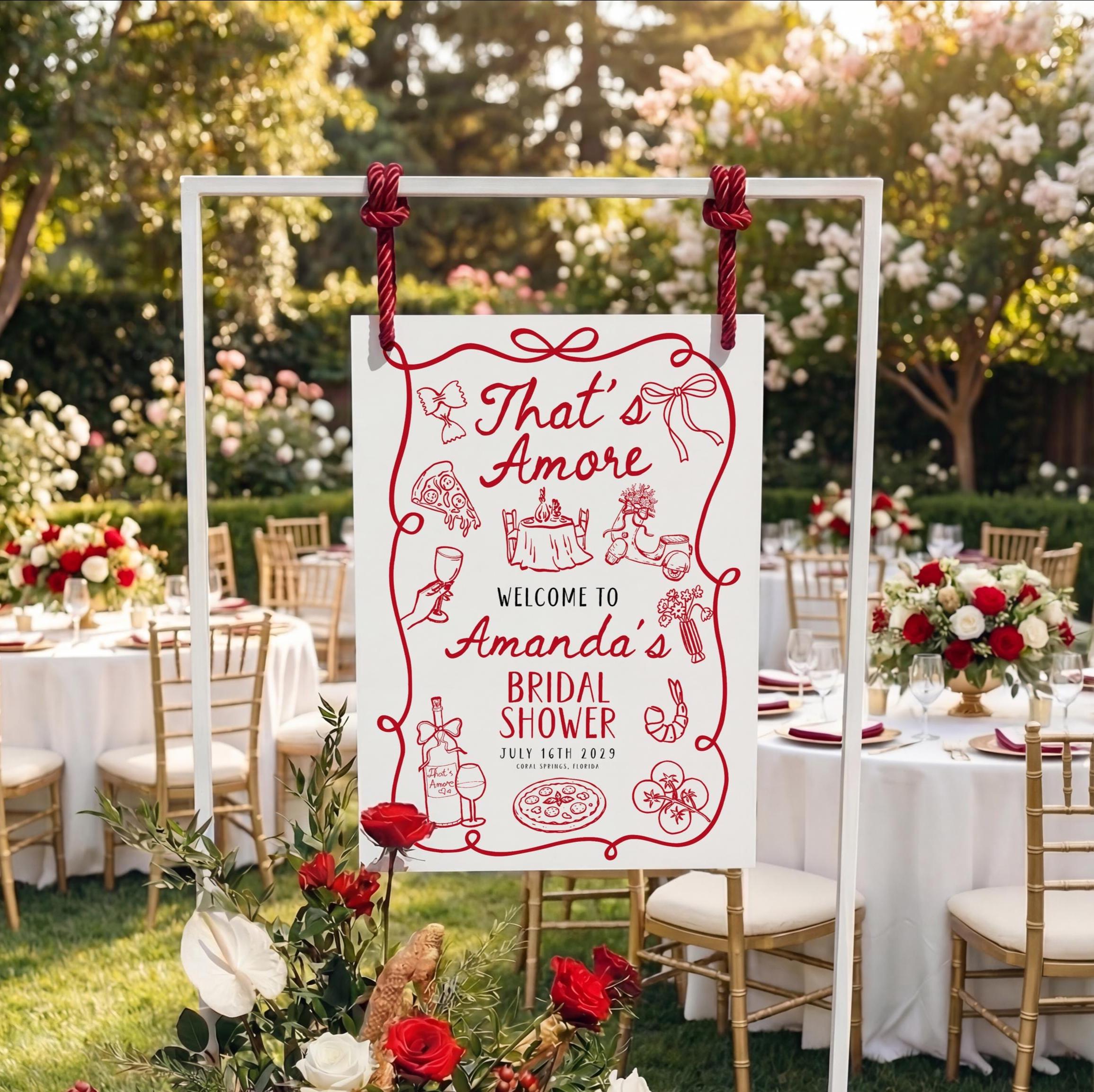 That's Amore Sign: Bridal Shower Welcome Sign Template #tam026 - Etsy