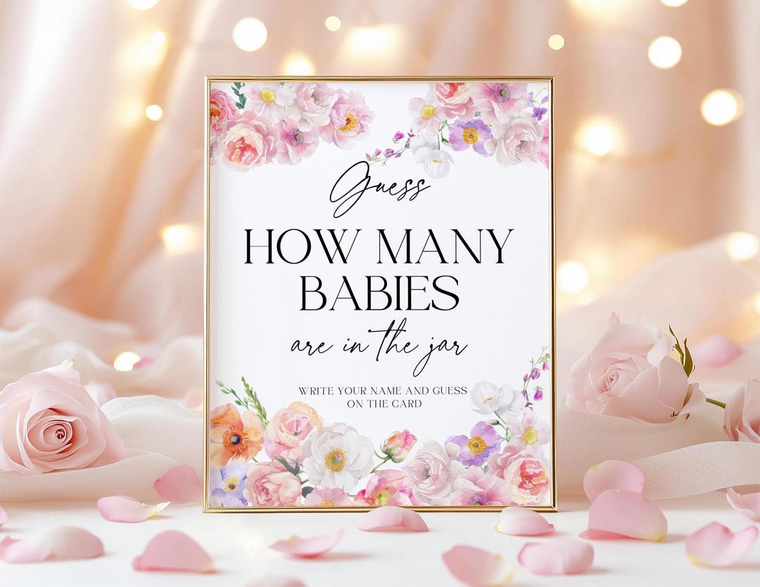 How Many Babies Sign | Baby Shower Game | How Many Babies Game + Guess ...