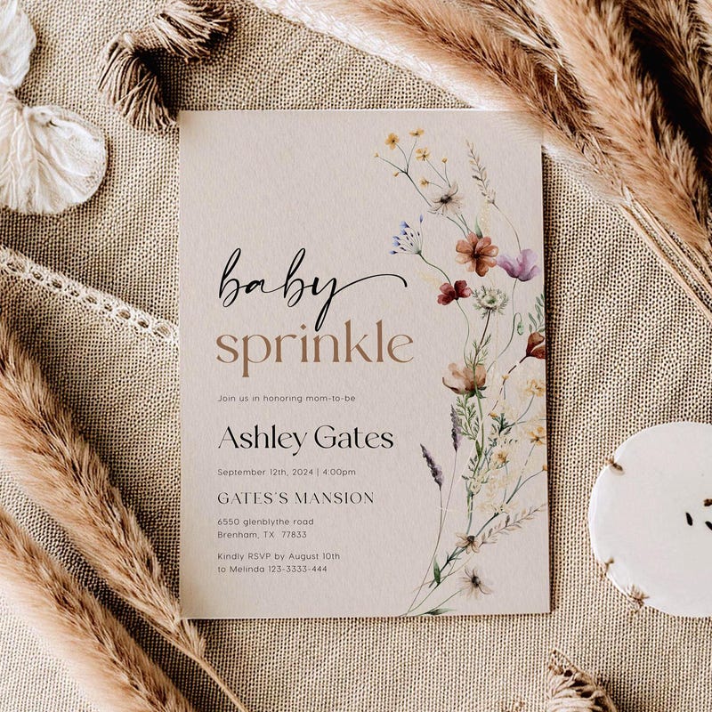 Baby Sprinkle Invitations - Etsy