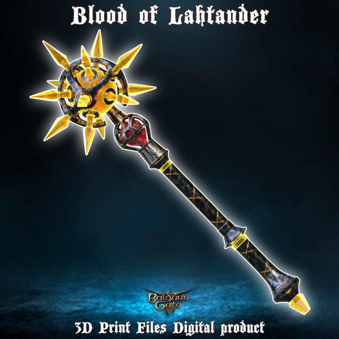Fantasy Blood of Lathander Mace Baldurs Gate 3 3D Printer Files Digital ...