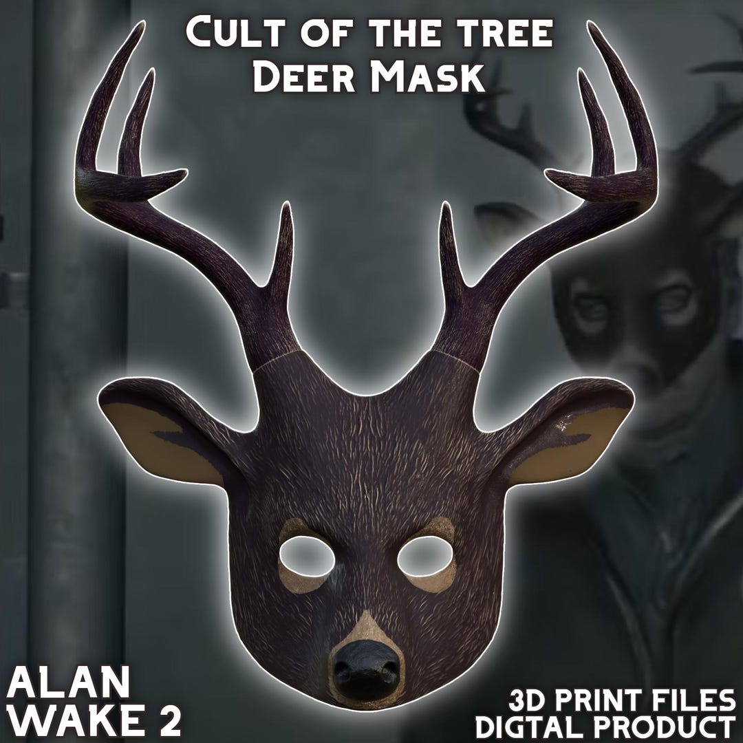 Cult of the Tree Deer Cosplay Mask Alan Wake 2 3D Printer Files Digital ...