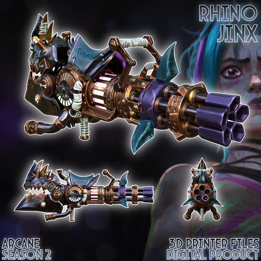 Jinx Rhino Launcher Arcane 3D Printer Files Digital Product - Etsy