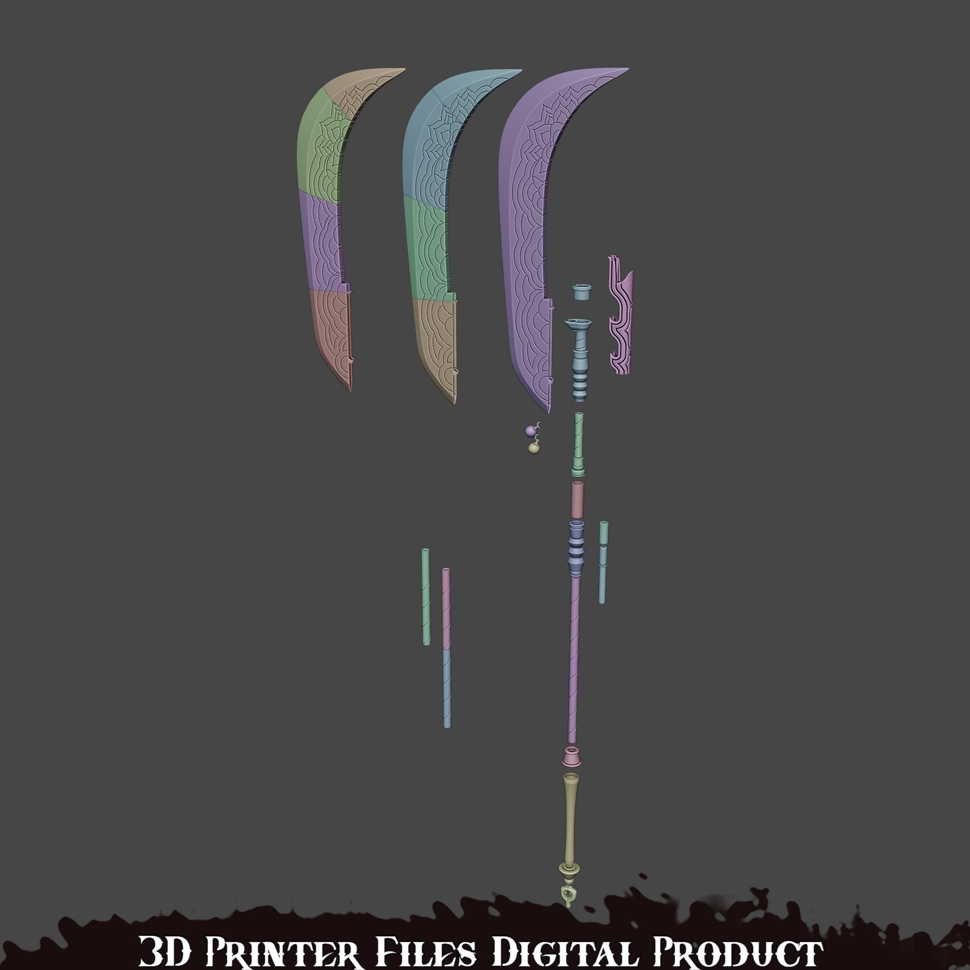 Mira Cosplay Glaive 3D Printer Files Digital Product - Etsy