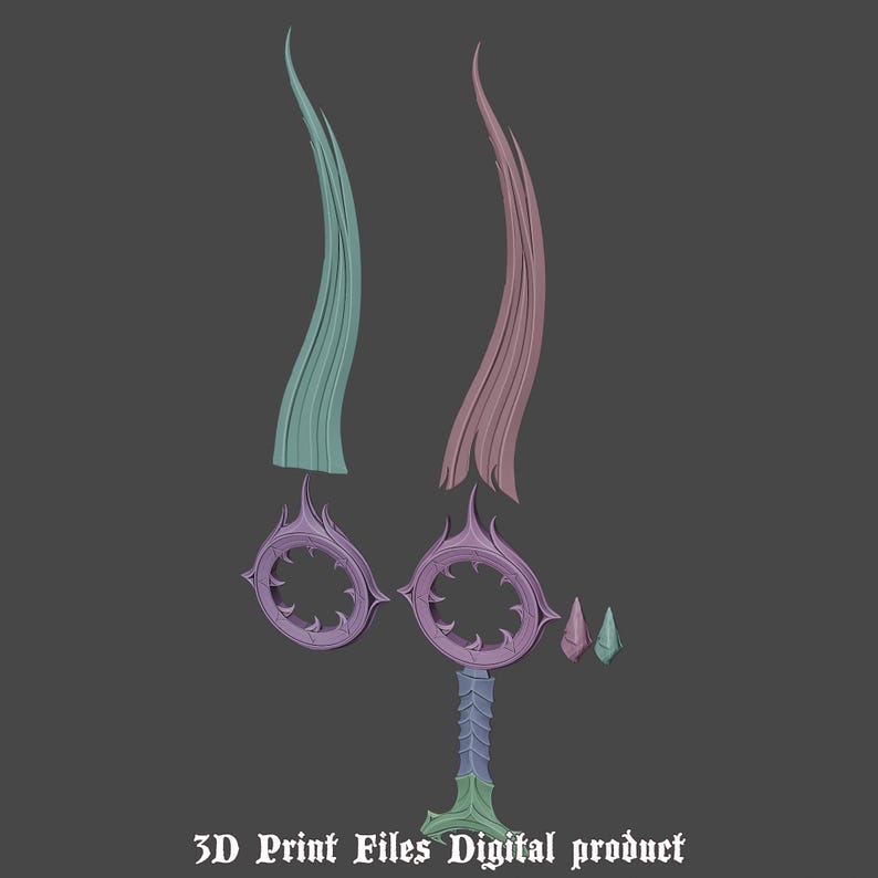 Fantasy Orin the Red Bloodthirst Cosplay Dagger 3D Printer Files ...