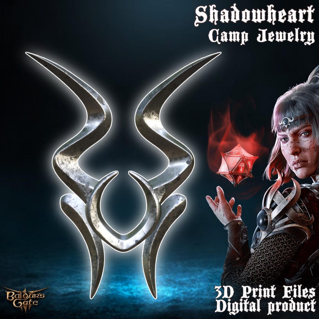 Fantasy Shadowheart Сamp Jewelry Cosplay Chest Piece Baldurs Gate 3 3D ...