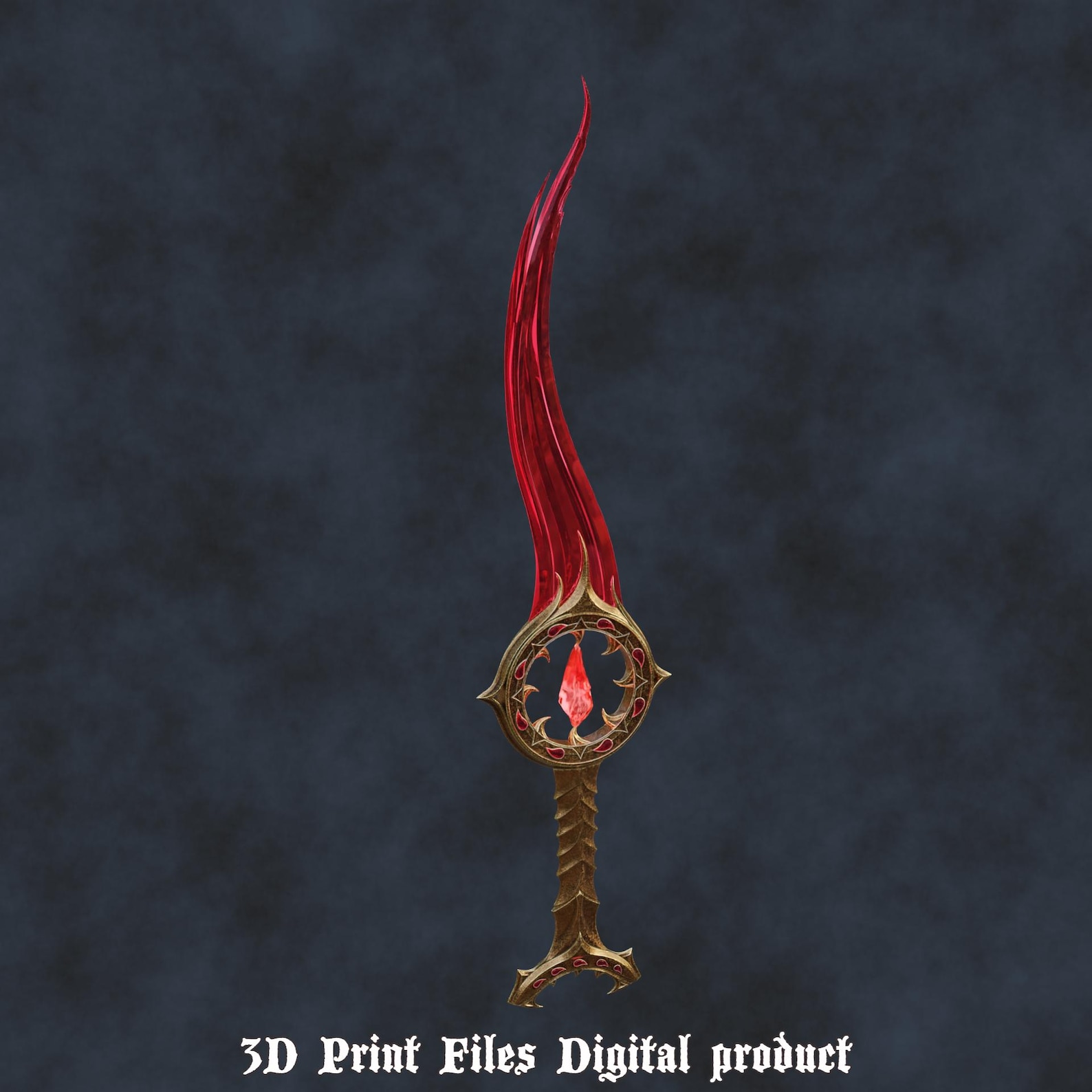Fantasy Orin the Red Bloodthirst Cosplay Dagger 3D Printer Files ...
