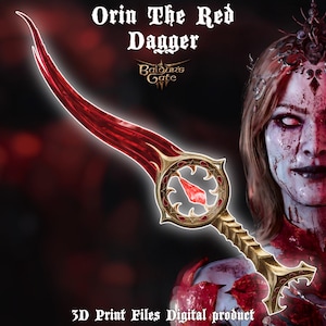 Fantasy Orin the Red Bloodthirst Cosplay Dagger 3D Printer Files ...