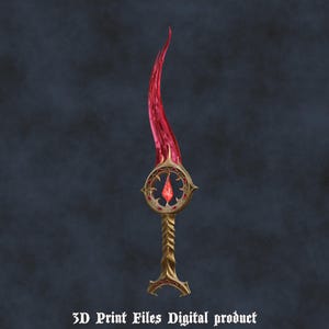 Fantasy Orin the Red Bloodthirst Cosplay Dagger 3D Printer Files ...