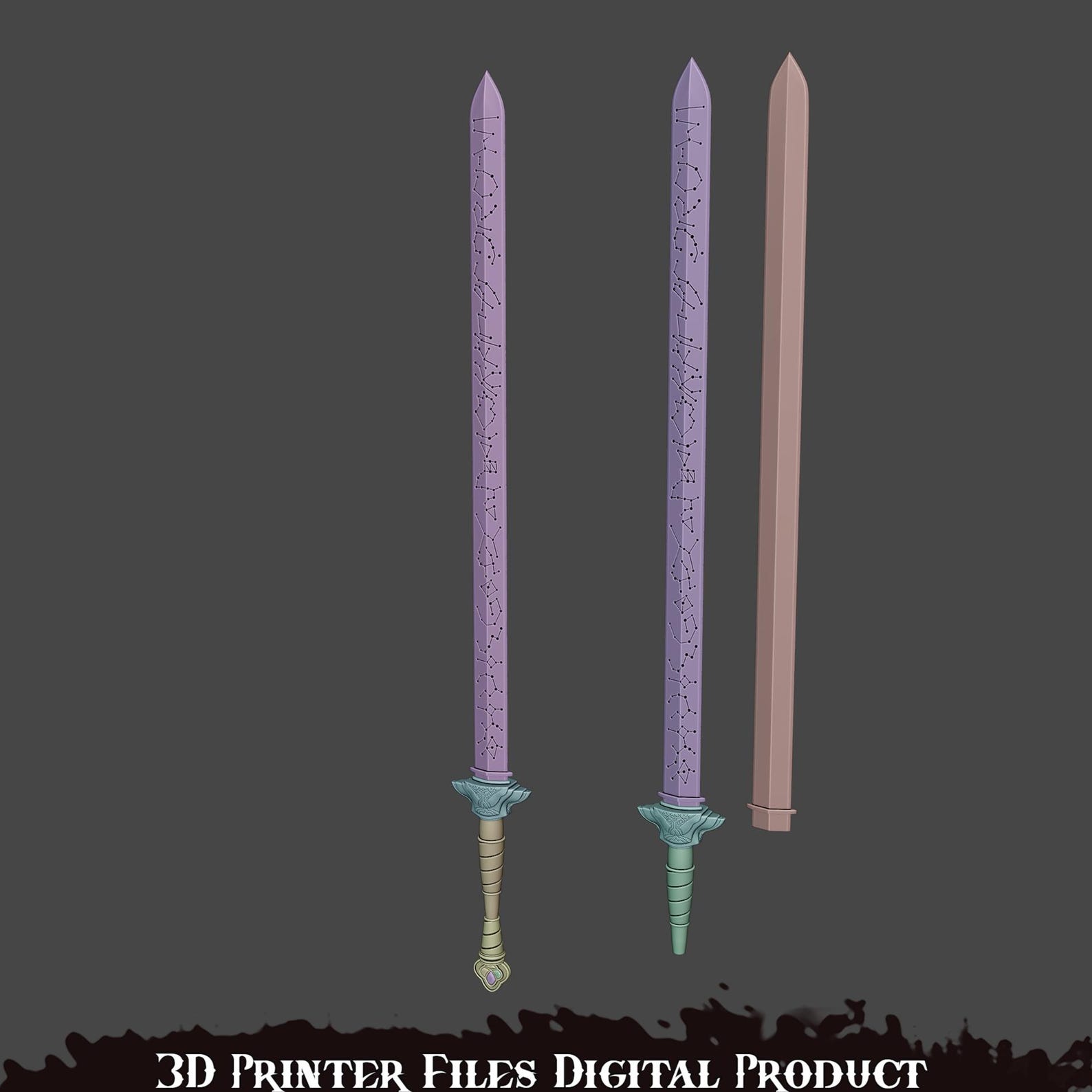 Rumi Sword 3D Printer Files Digital Product - Etsy