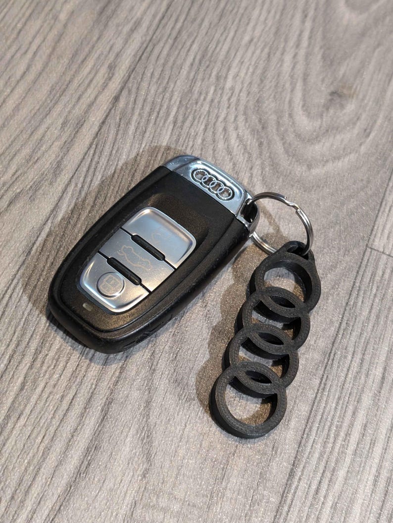 3D Printed Audi-inspired Keychain - Etsy