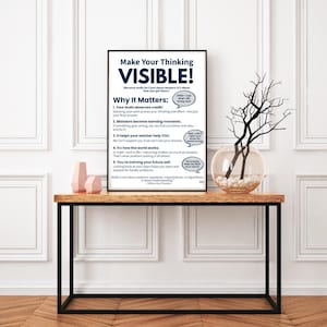Math Classroom Poster: Show Your Work - Visible Thinking (digital ...