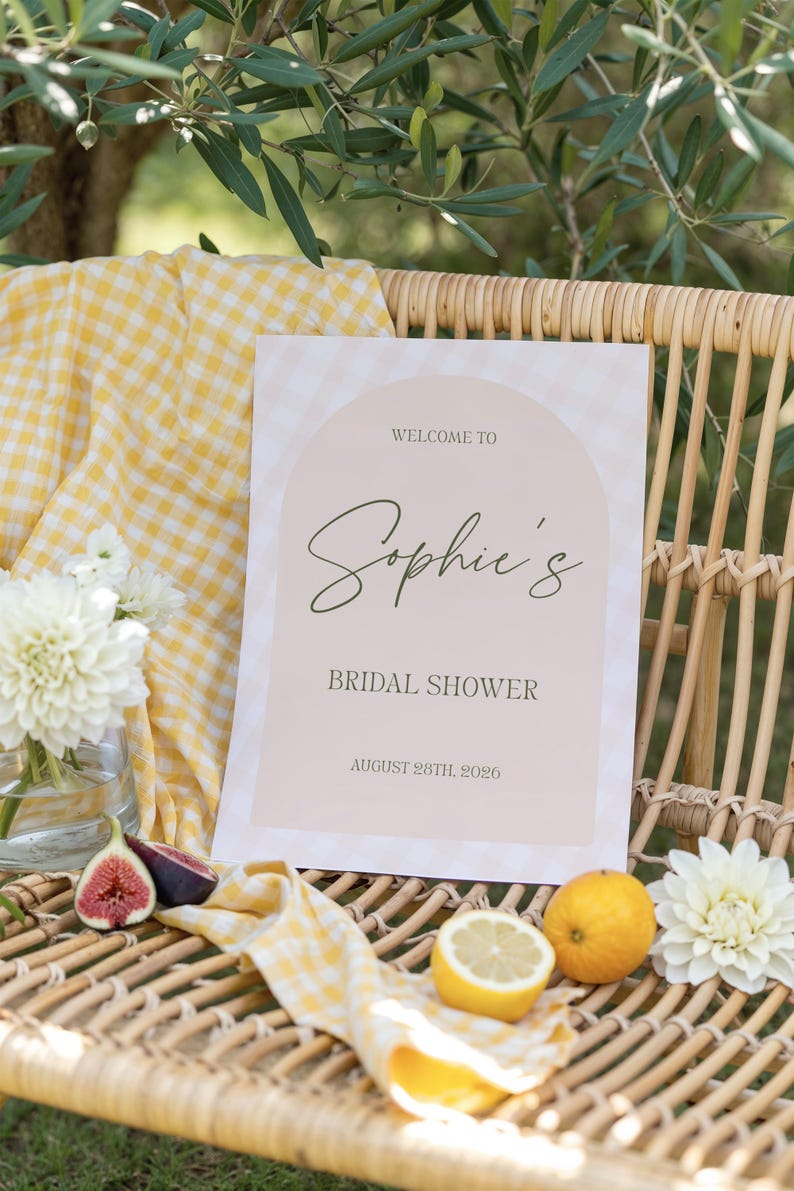 Bridal Shower Welcome Sign Template, Editable Canva Welcome Sign ...