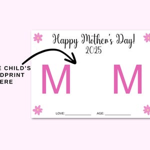 Printable Mother's Day 2025 Handprint Activity, Mother's Day Gift From ...
