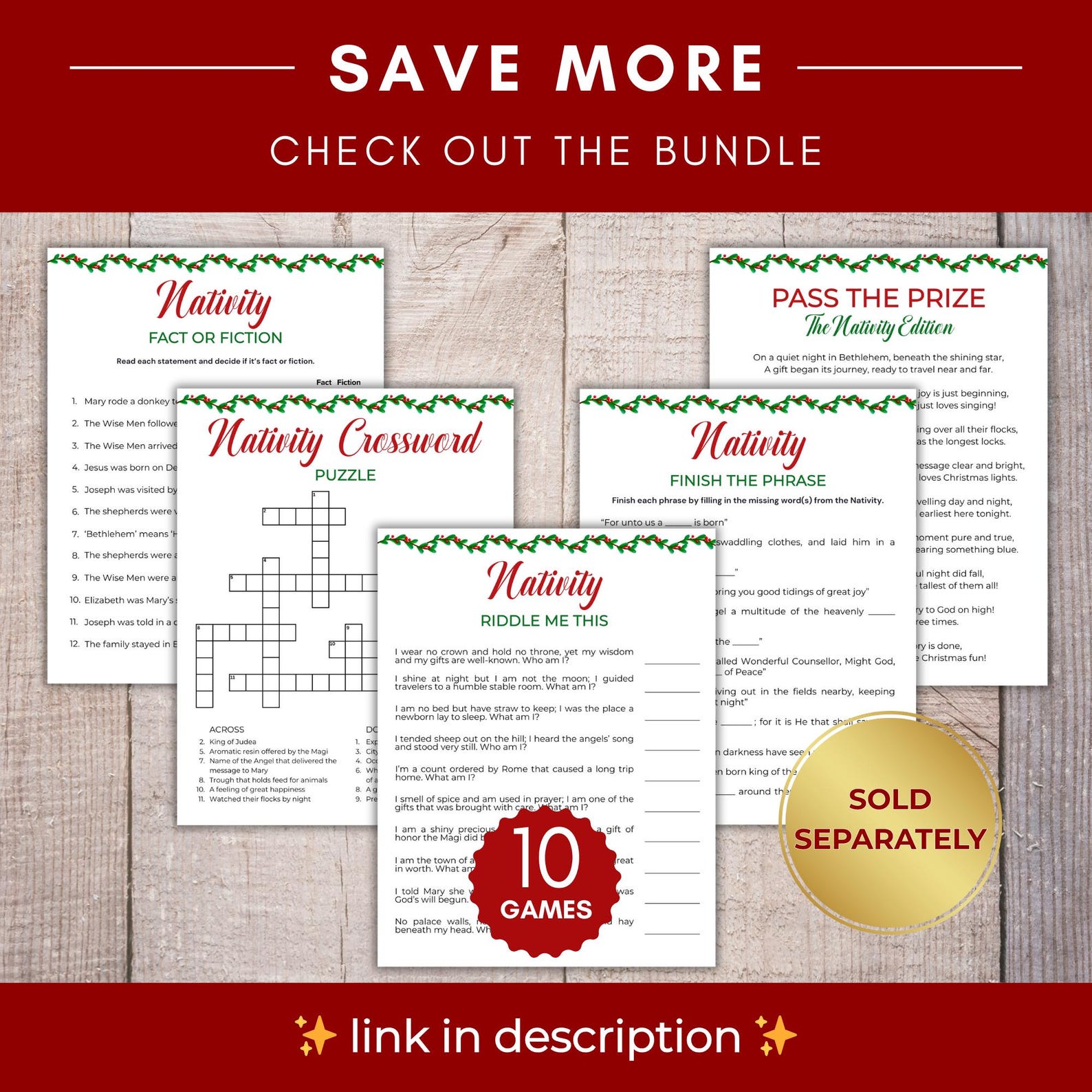Printable Nativity Riddle Game, Bible Riddles, Christian Printable for ...