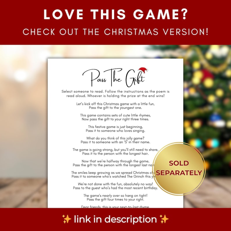 Pass the Gift Game Printable Pass the Prize Icebreaker Game Baby Shower ...