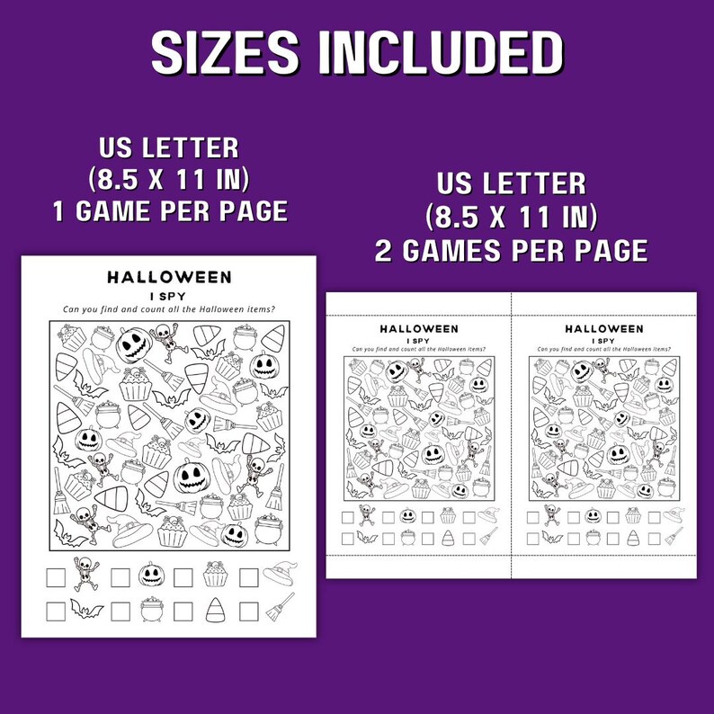 Printable Halloween Activity for Kids, I Spy Game, Fun Halloween ...