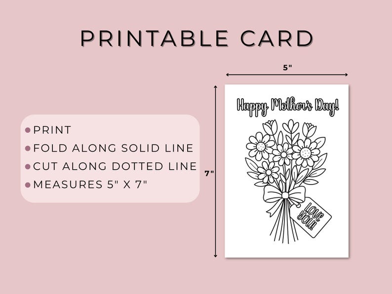 Printable Mother's Day Coloring Bundle for Kids, Printable Mother's Day ...