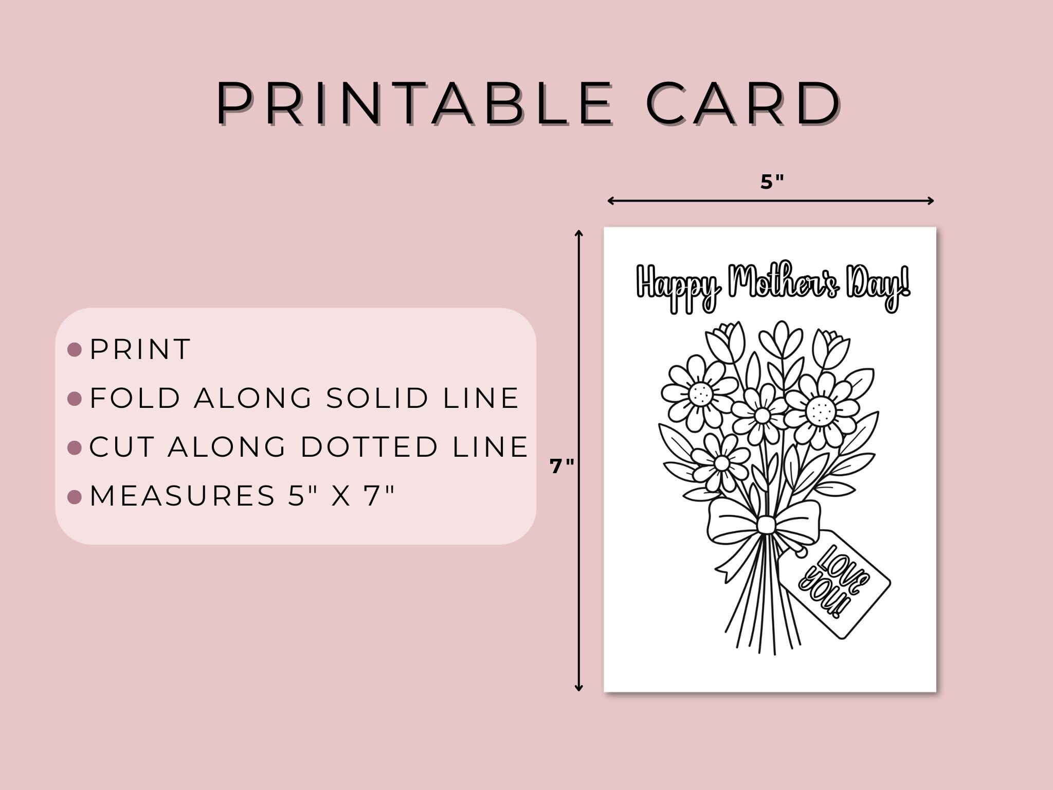 Printable Mother's Day Coloring Bundle for Kids, Printable Mother's Day ...
