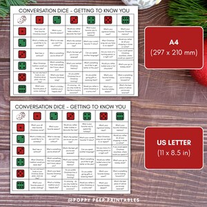 Printable Holiday Icebreaker Game, Dice Breaker Roll and Talk Game ...