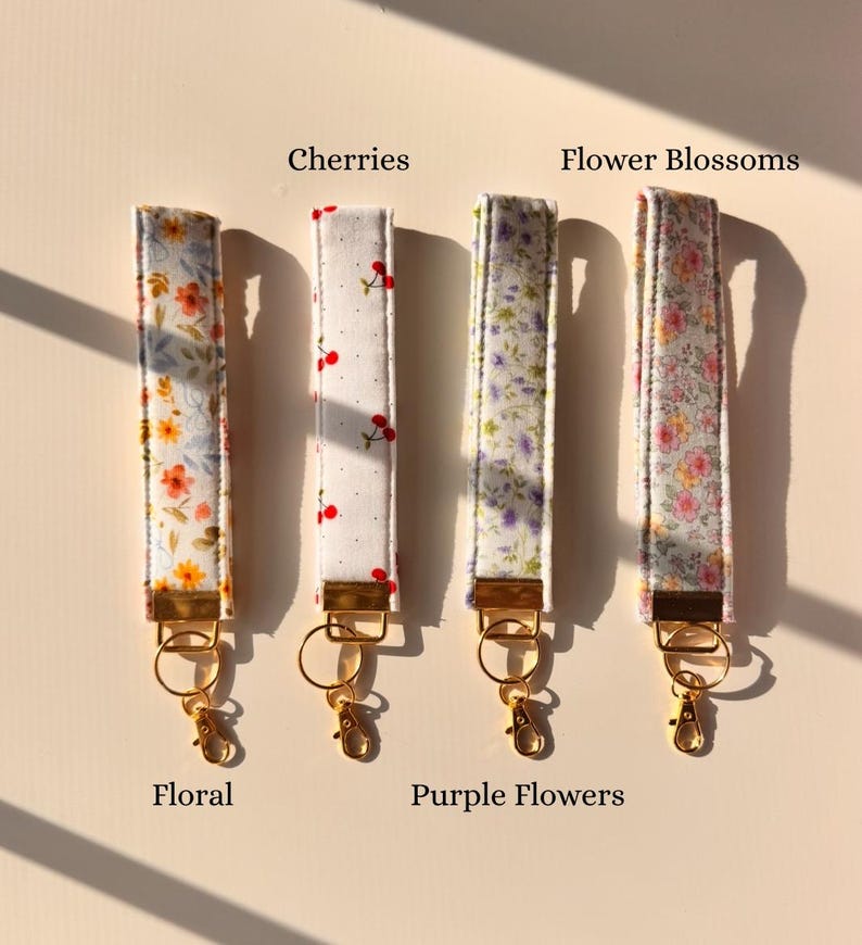 Keychain Wristlet Strap / Gold Key Fob Wristlet / Keychain Wristlet ...