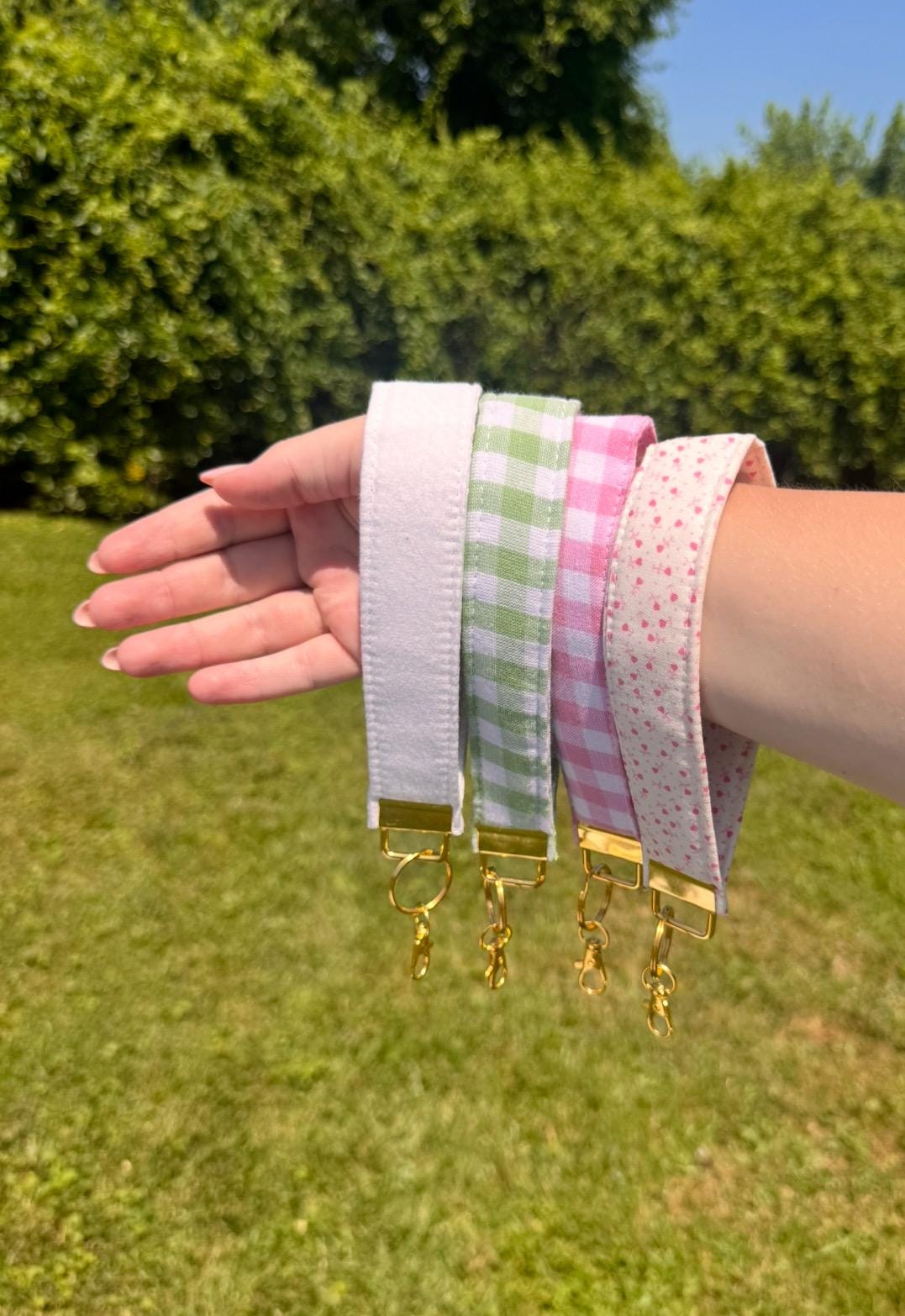 Keychain Wristlet Strap / Gold Key Fob Wristlet / Keychain Wristlet ...