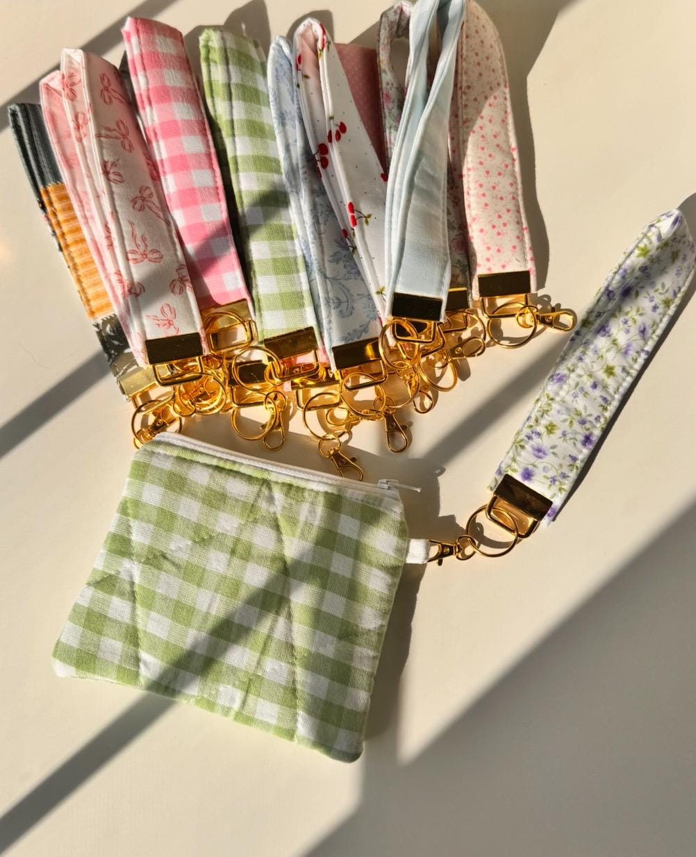 Keychain Wristlet Strap / Gold Key Fob Wristlet / Keychain Wristlet ...
