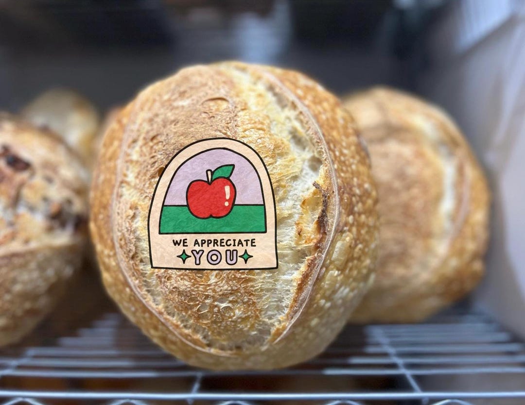 Teacher Appreciation Edible Wafer Paper: Sourdough Gift Image - Etsy