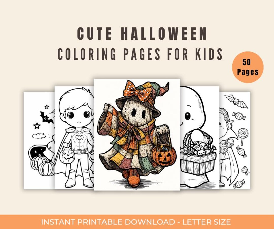 Kids’ Coloring Book Printable | 50 Adorable Coloring Pages | Instant ...